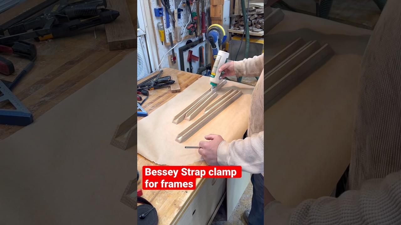 Strap clamps for picture frames #woodwork #diy #clamps