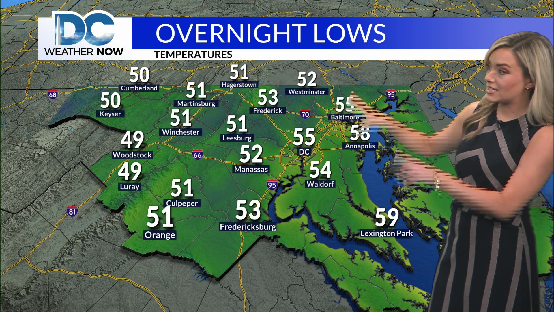 Clear and cool tonight, sun-filled and beautiful Friday