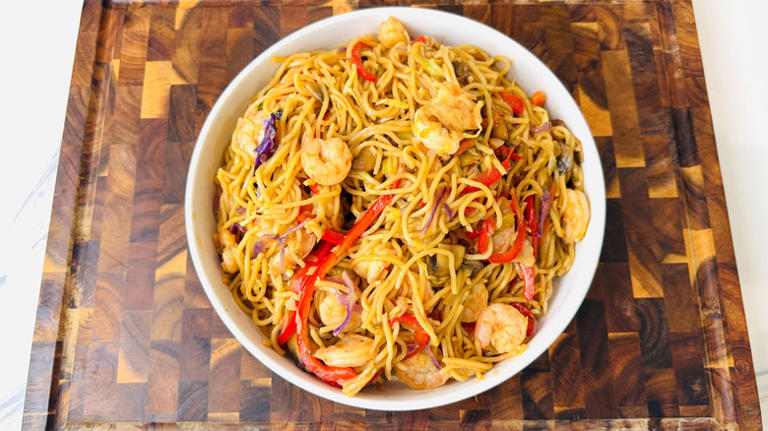 Shrimp lo mein recipe