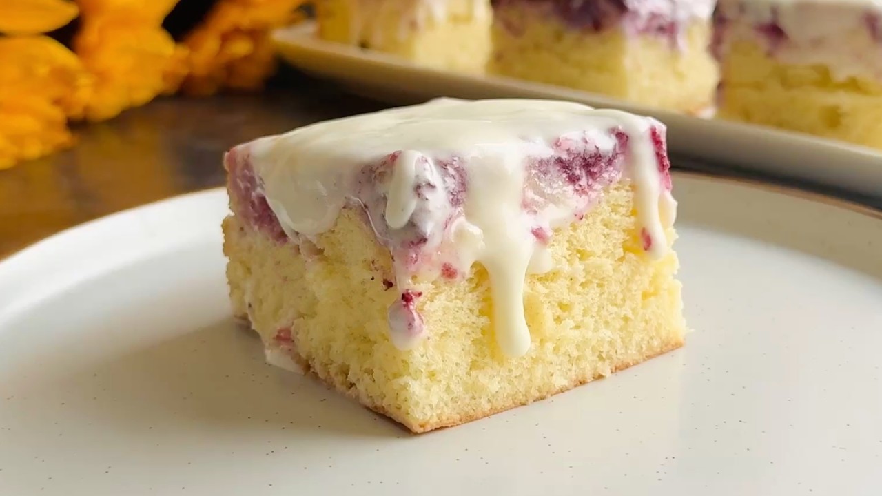 Easy homemade cake recipe light summer dessert no butter
