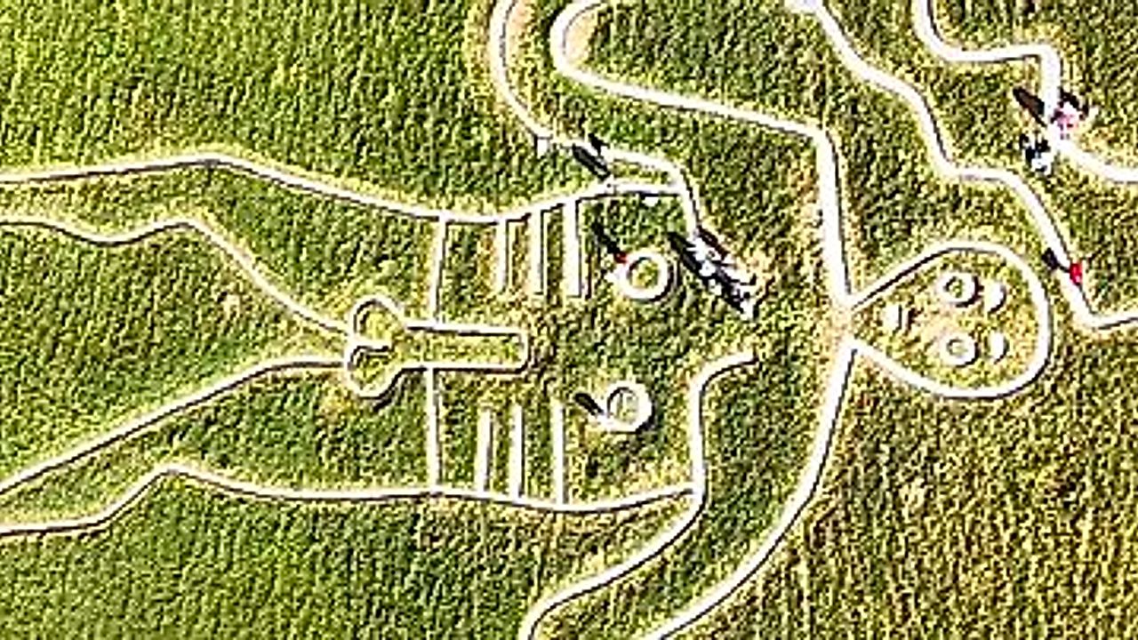 17 tonnes of chalk laid onto ancient Cerne Abbas Giant for once-a ...
