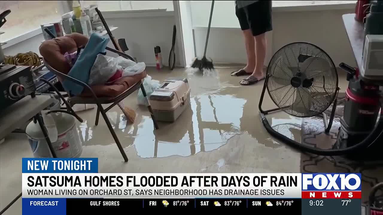 Satsuma family gives tour of flooded home as city responds