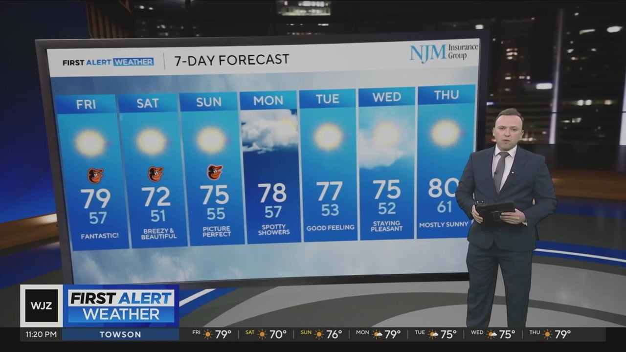 Pleasant weather in Maryland heading into the weekend