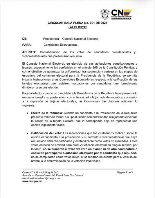 CNE aclaró que los votos por estos dos candidatos serán catalogados ...