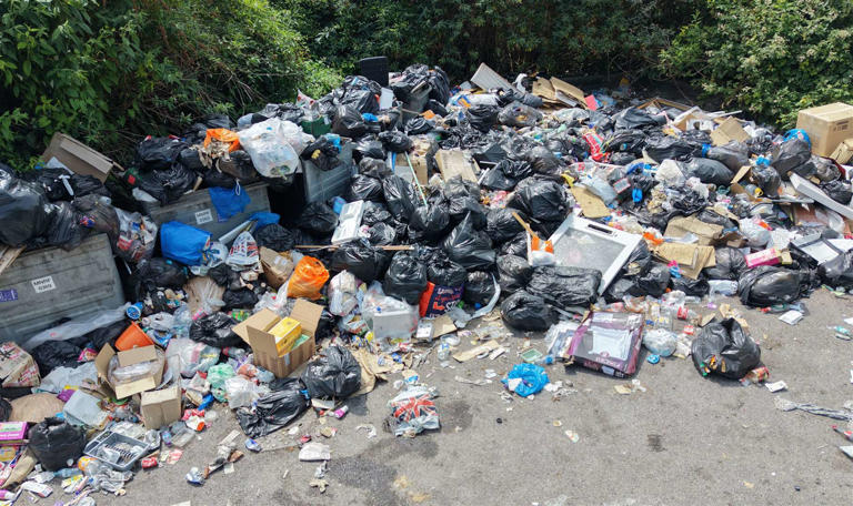 Mountains of rubbish at Samuels Tower in Chatham as AM Surveying and ...