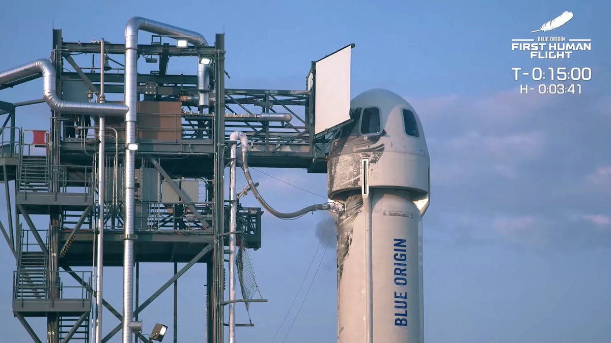 Une fusée Blue Origin explose sur sa rampe de lancement