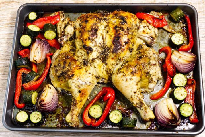 Roast spatchcock chicken with za’atar