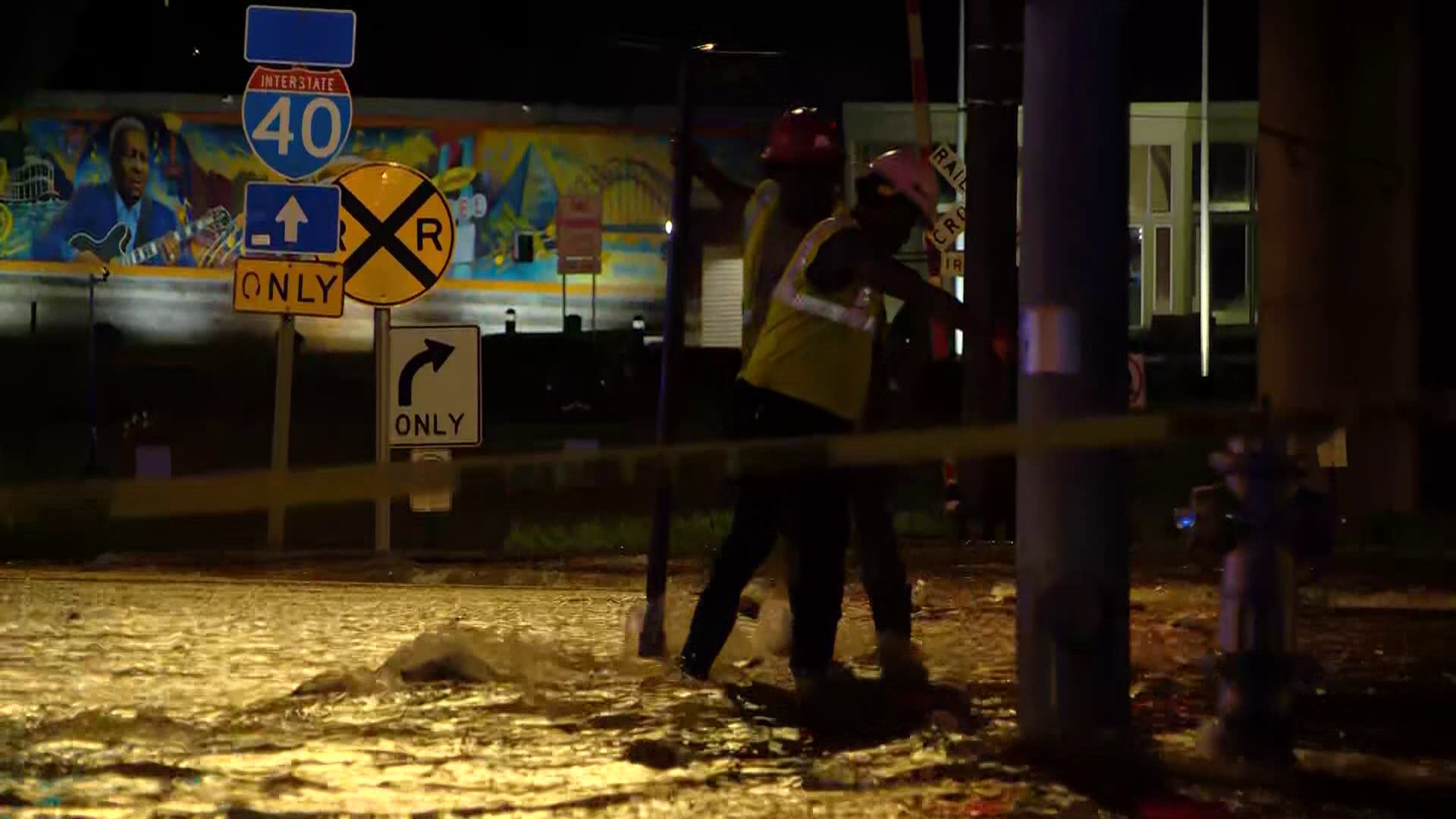 Water main break closes streets in downtown Memphis; repairs could take ...