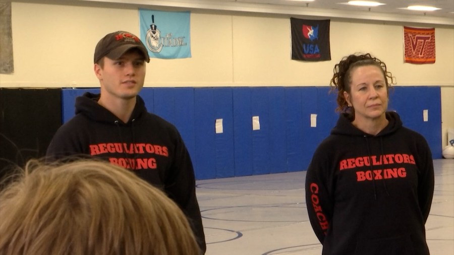 VMI boxing mentors and leads youth training session