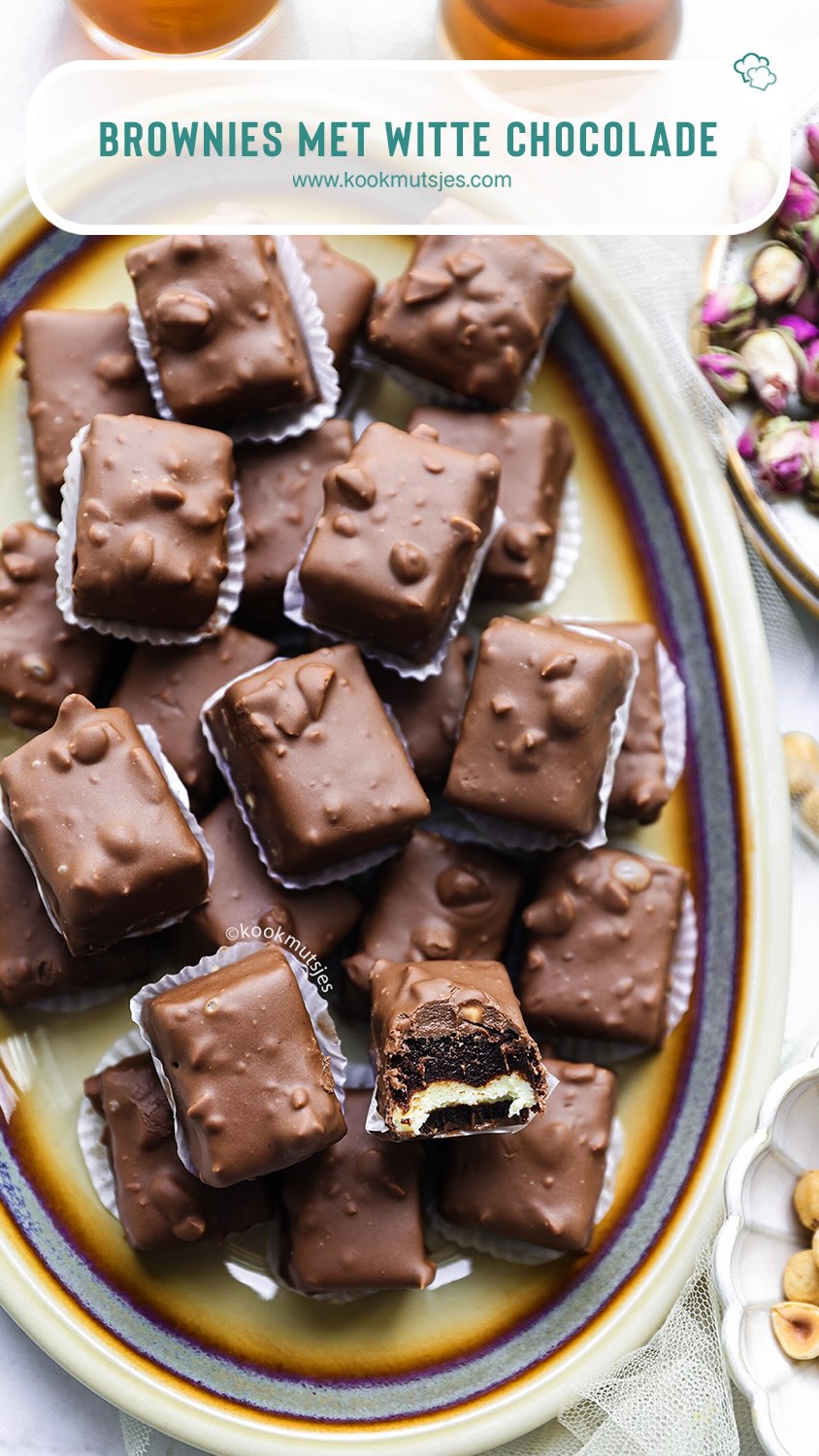 Brownies met witte chocolade recept