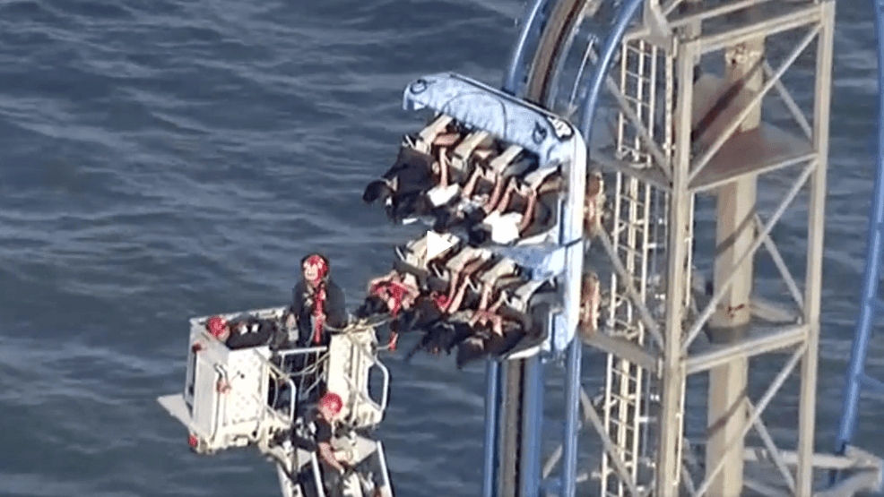 Breaking: Crews rescue riders stuck on Pleasure Pier rollercoaster