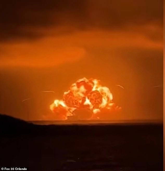 Blue Origin rocket explodes into giant fireball on launchpad during ...