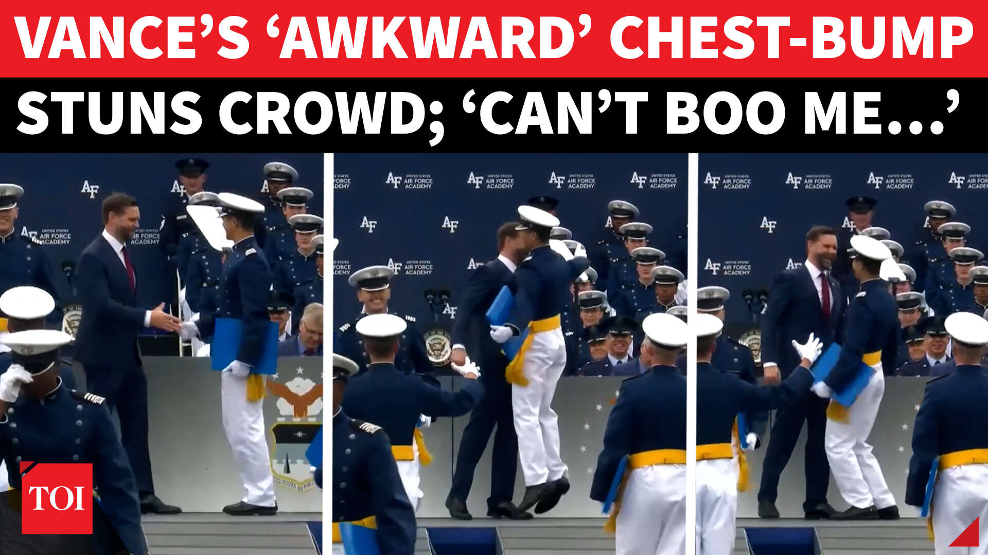 On cam: Vance gets ‘rowdy’, chest-bumps cadet at Air Force graduation ...