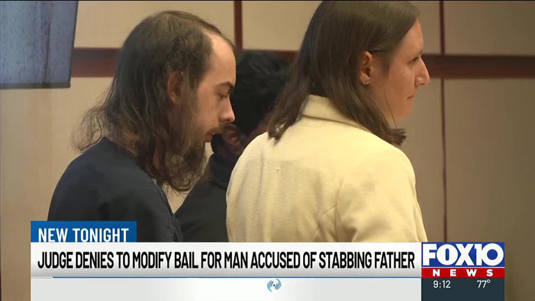 Judge denies bail modification for man accused of stabbing father