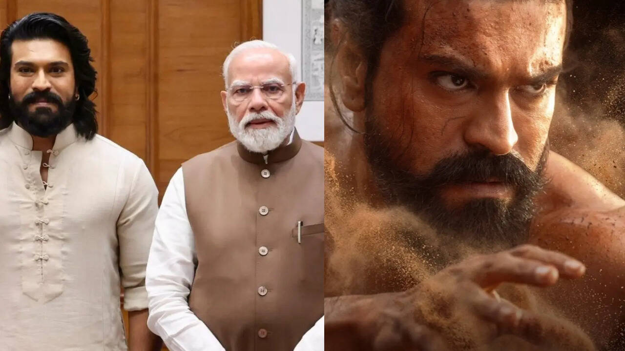 Prime Minister Narendra Modi and Ram Charan engage in discussion about ...