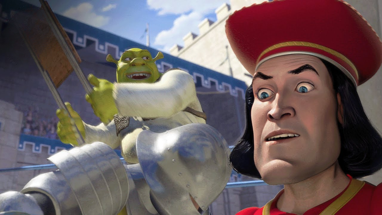 Shrek Arrives at Duloc and Beats Down Farquaads Men | Shrek