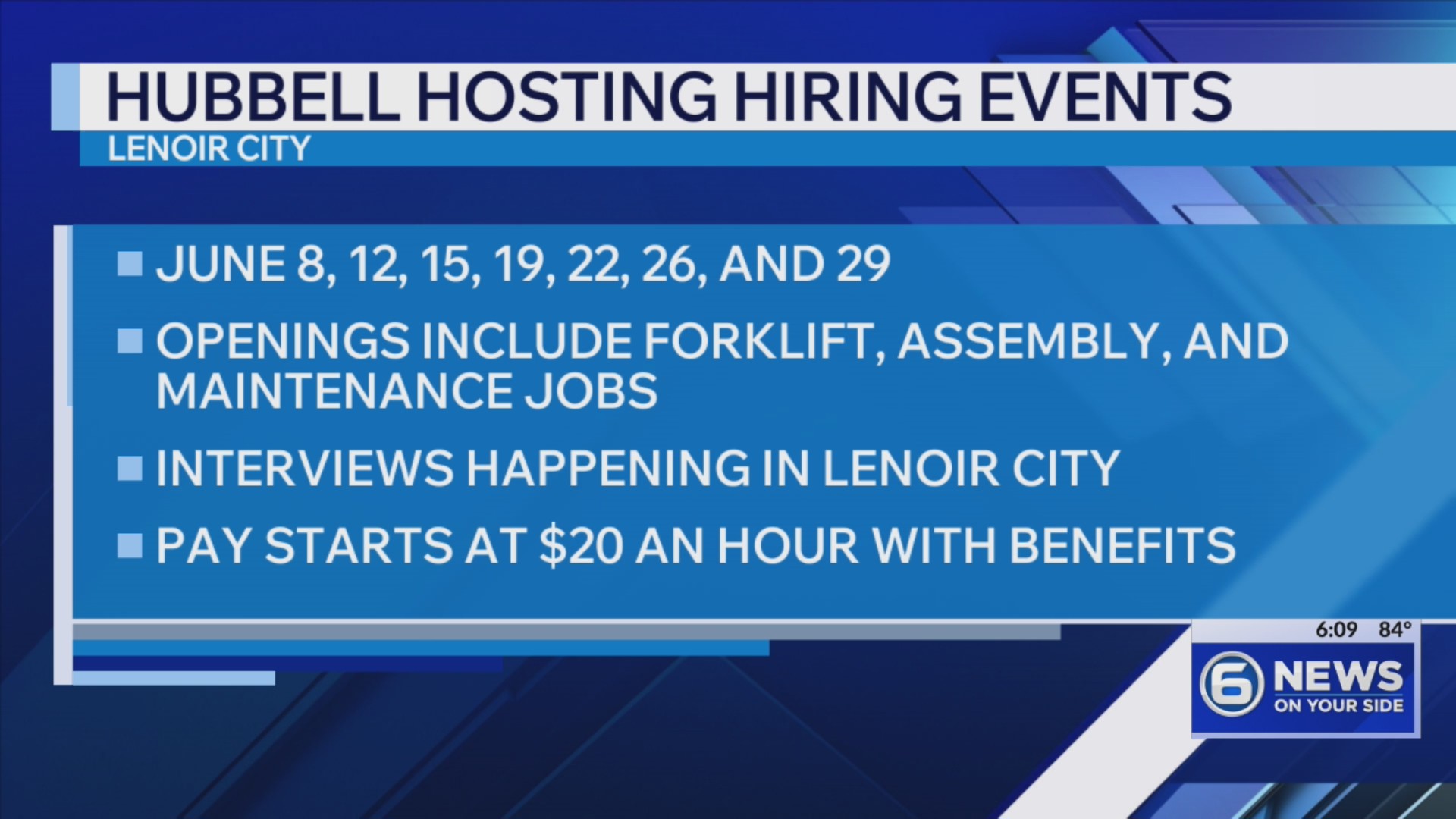 Lenoir City hiring events seeks employees for Hubbell Power Systems