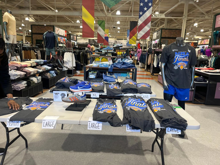 Knicks gear tops World Cup section at NYC sporting good store — with ...
