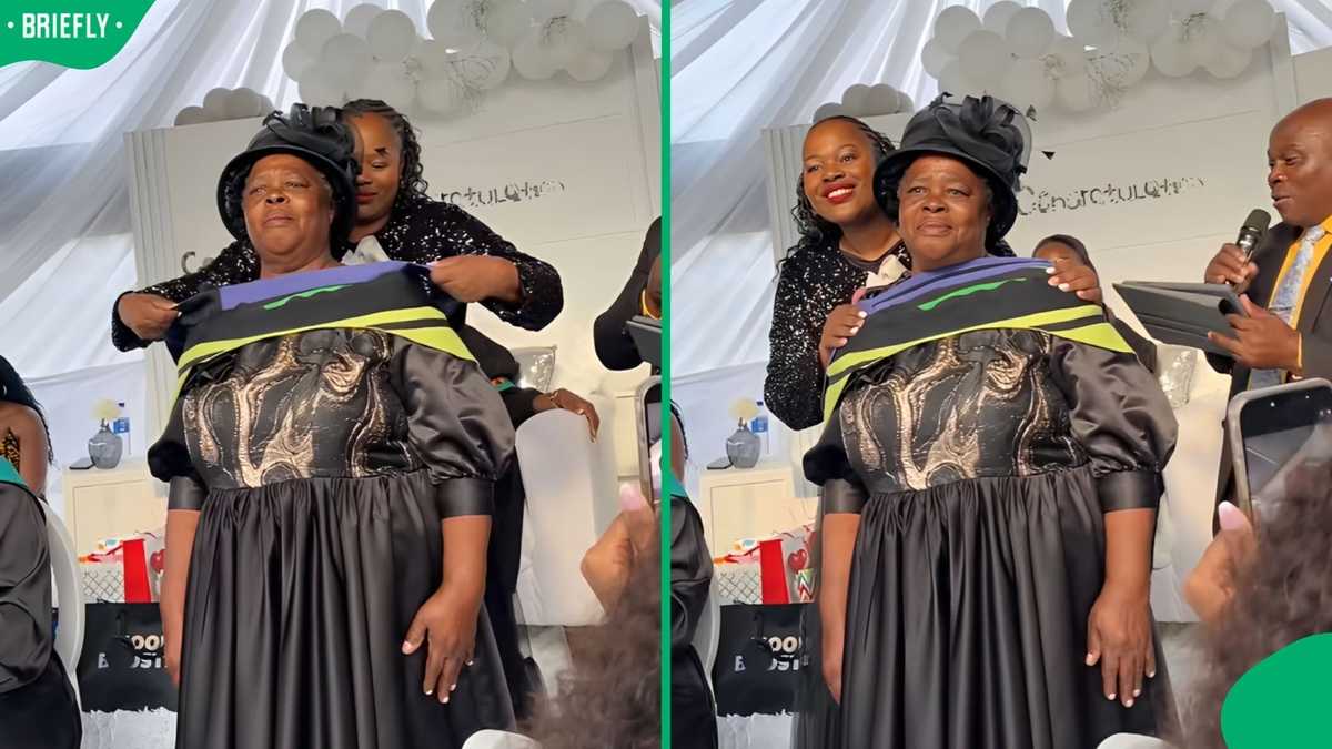 South African family honours granny by stacking graduation hoods on her ...