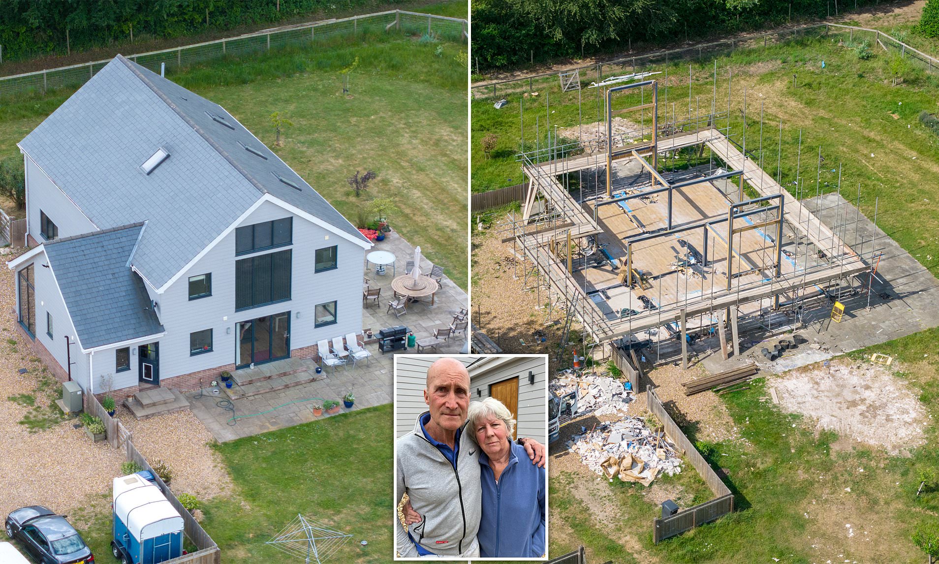 Flat and packed: Secret million-pound home built in place of horse ...