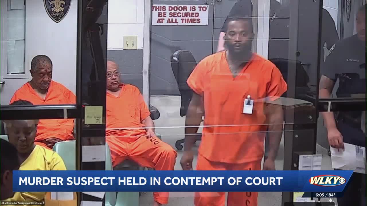 Russell murder suspect held in contempt of court