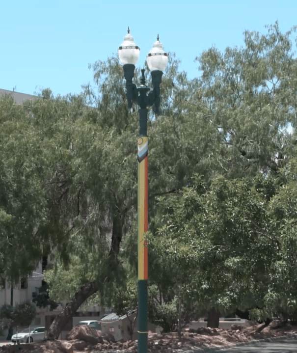Pride Square in El Paso gets colorful new streetlights for Pride Month