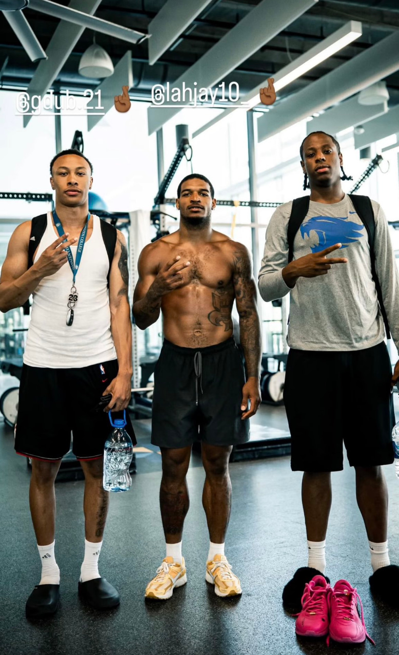 Justin McBride got in some offseason work with Ja'Marr Chase