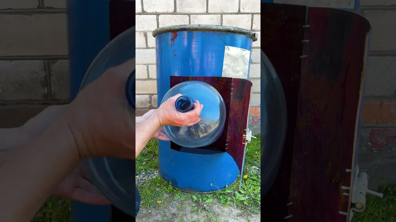Turning a metal drum into a functional outdoor sink 🚰🛢️