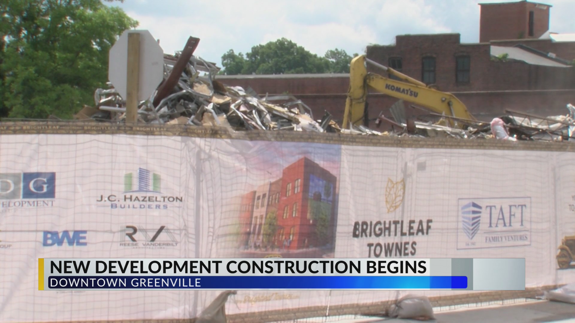 Demolition begins for new residential development near downtown Greenville