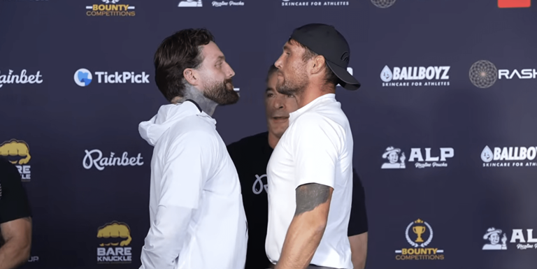 Face off! Darren Till vs. Aaron Chalmers staredown video from BKFC 90 ...