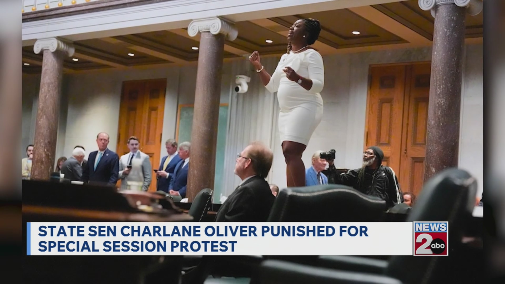State Sen. Charlane Oliver punished for special session protest