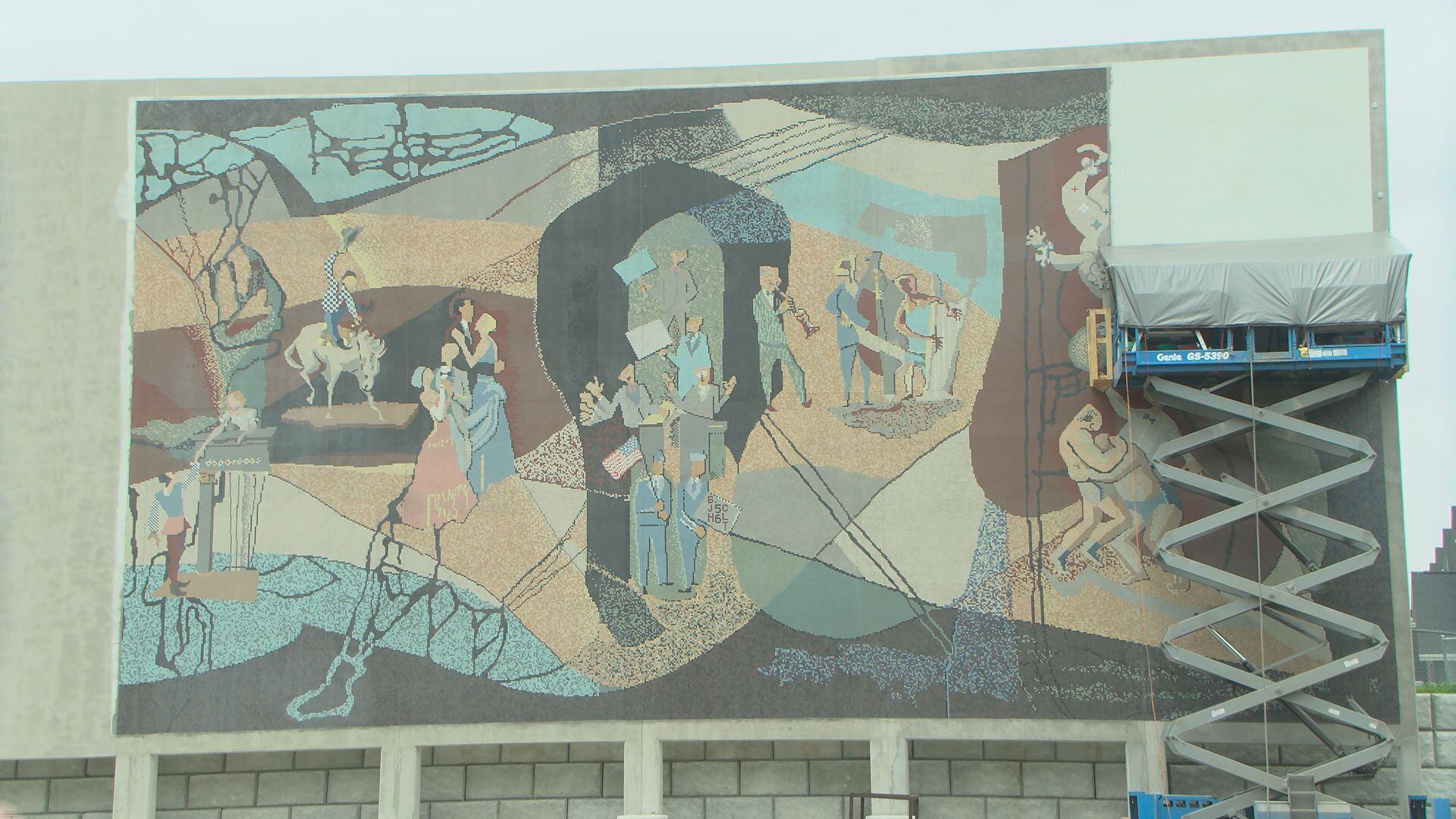 Wyuka’s Pershing mural halfway complete, more fundraising ahead