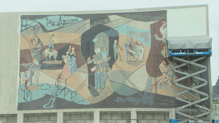Wyuka’s Pershing mural halfway complete, more fundraising ahead
