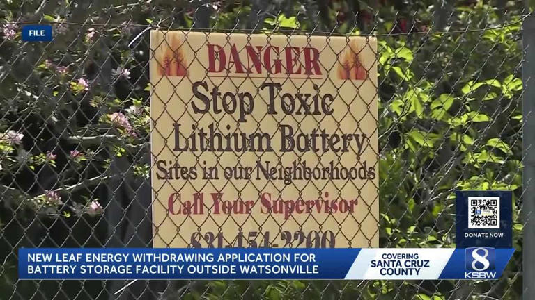 New Leaf Energy withdraws permit application for Watsonville battery ...