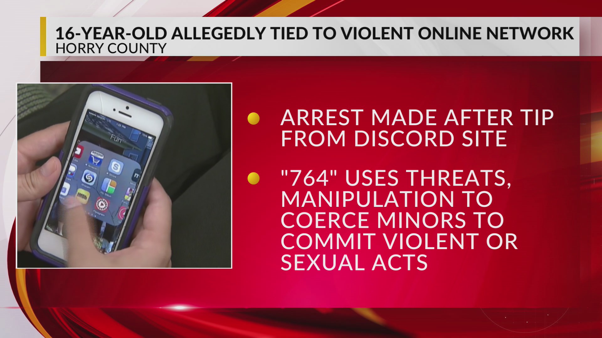 'Disturbing': Horry County deputies arrest teen with alleged ties to ...