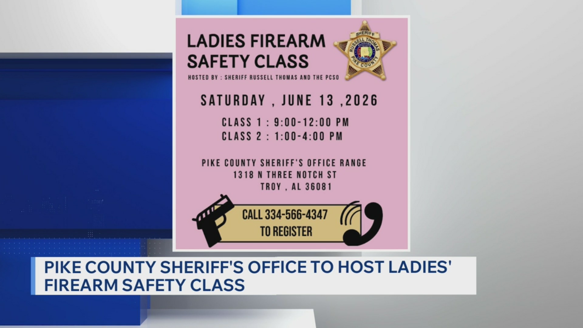 Pike County Sheriff's Office to host ladies' firearm training