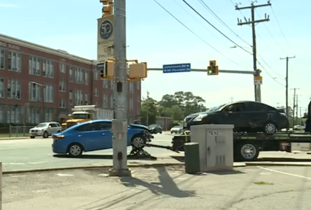 Crash on Battlefield Boulevard South leaves car overturned, 1 person ...