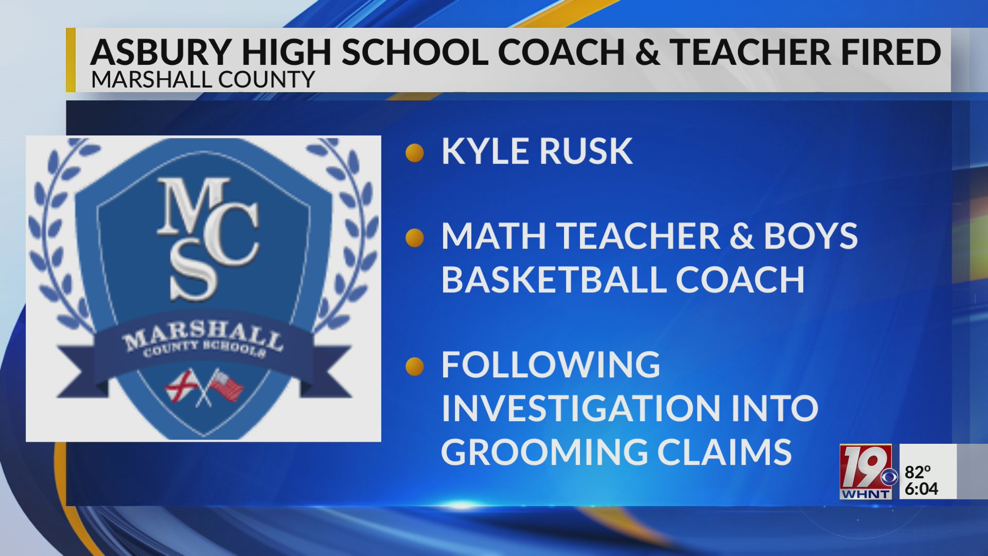 Asbury High coach fired following grooming investigation | May 28, 2026 ...