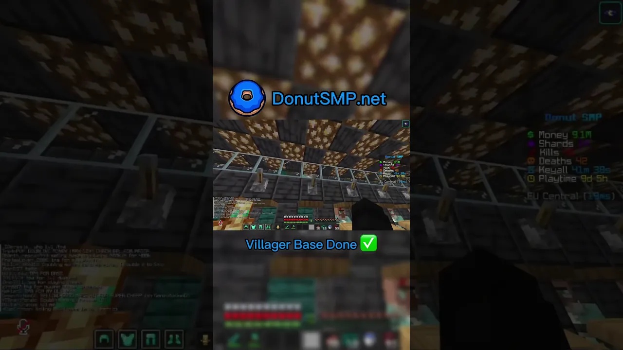 Villager base on Donut #minecraft #donut #donutsmp #villager