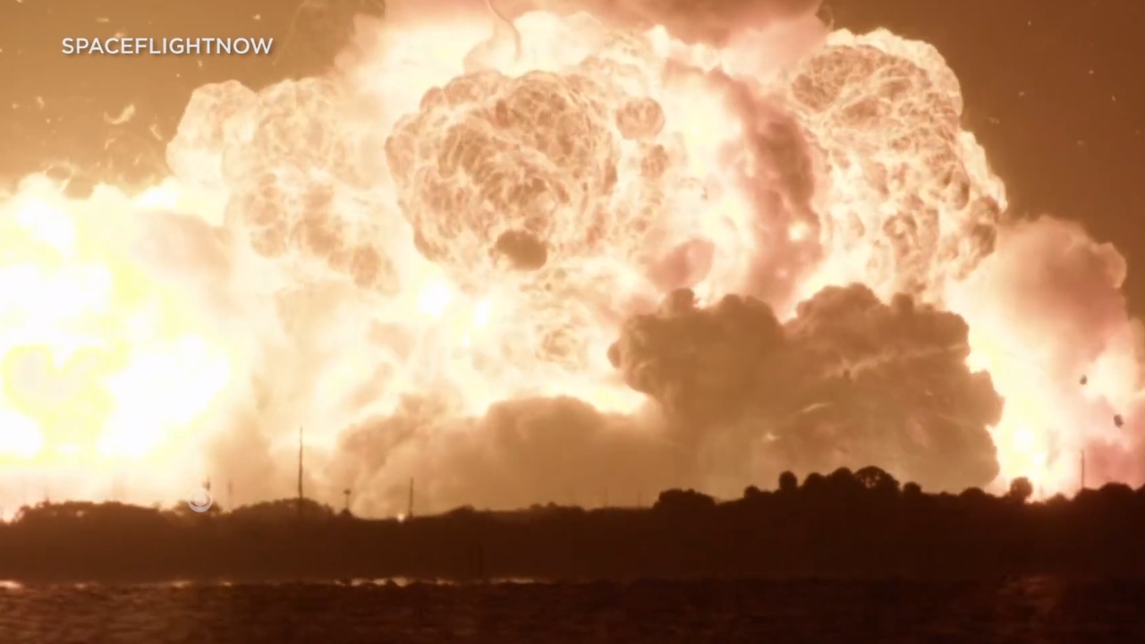 Video shows Blue Origin rocket exploding on Florida launch pad