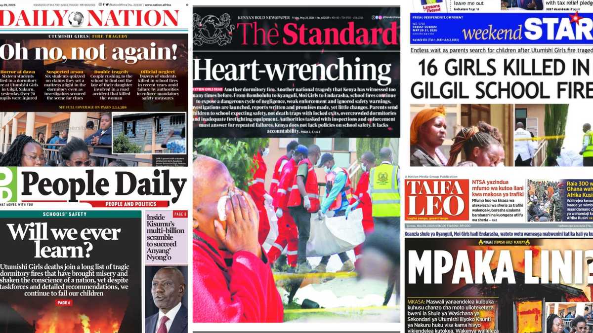 Kenyan newspapers review: Utumishi Girls student narrates losing ...