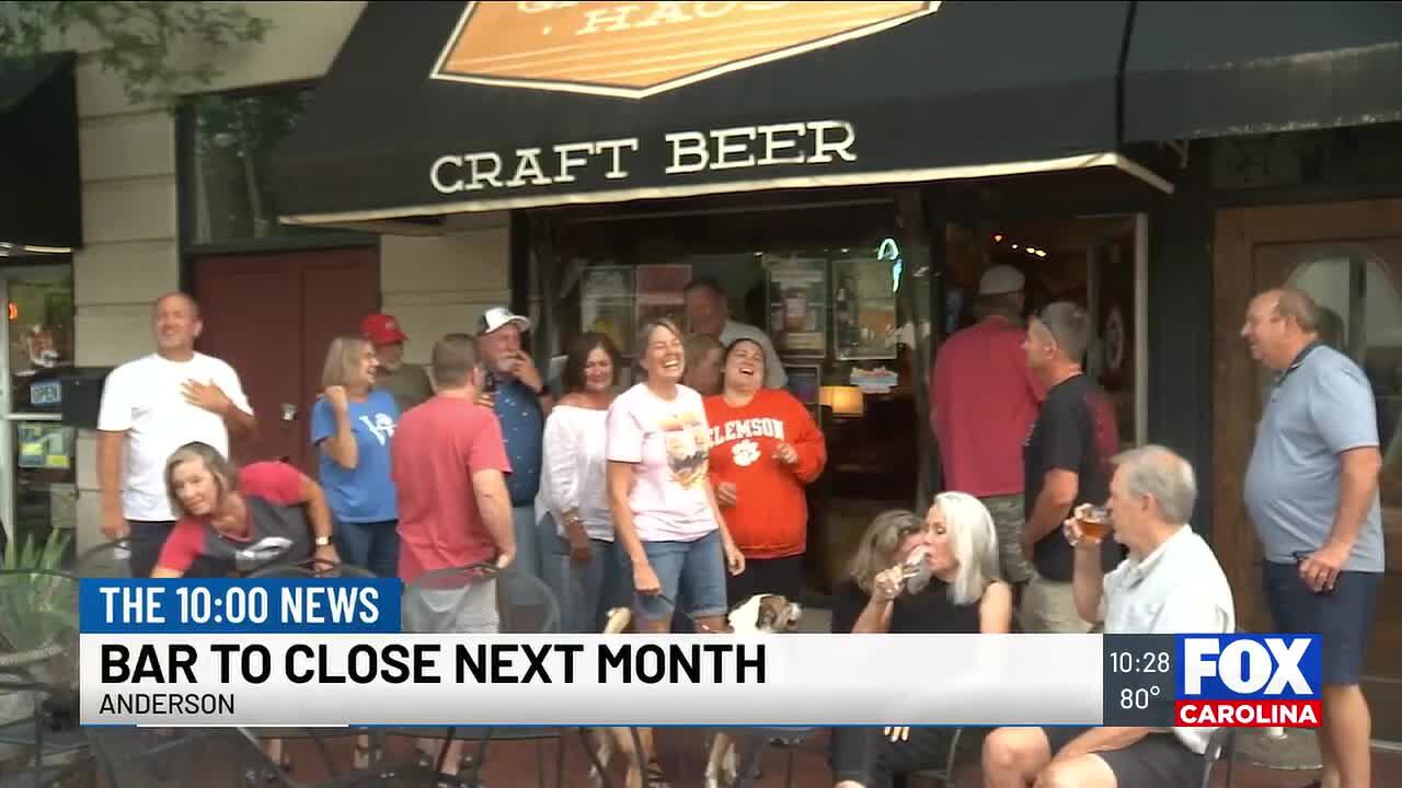 Bar in Anderson to close in June, staff says