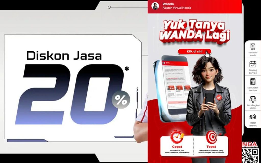 Standby 24 jam, Wanda siap jadi asisten digital pemilik motor Honda