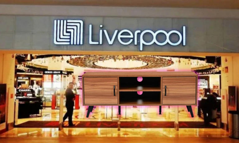 Liverpool pone a precio de regalo mueble de TV armable de aglomerado y ...