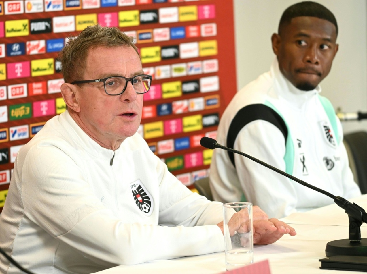 ÖFB-Teamchef Ralf Rangnick & Kapitän David Alaba vor Tunesien-Testspiel