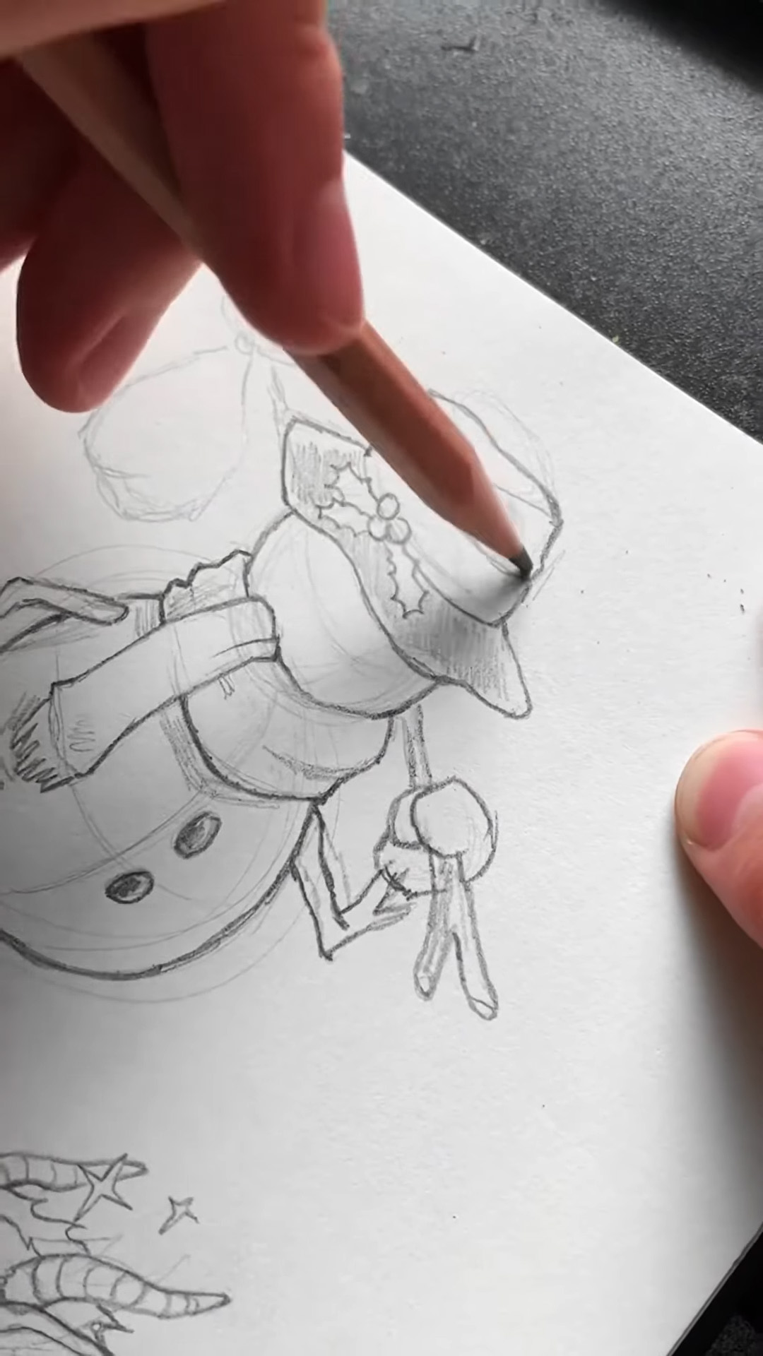 How do you draw a professional snowman