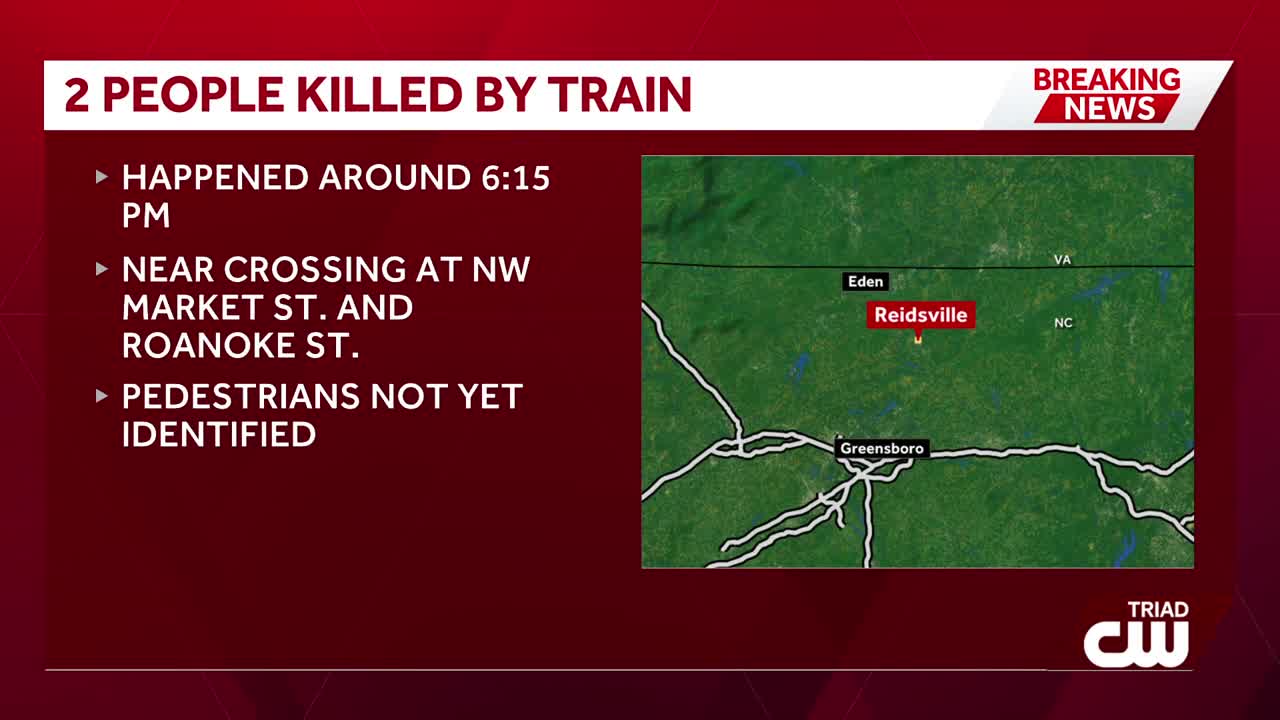 Pedestrians dead after train crash in Reidsville