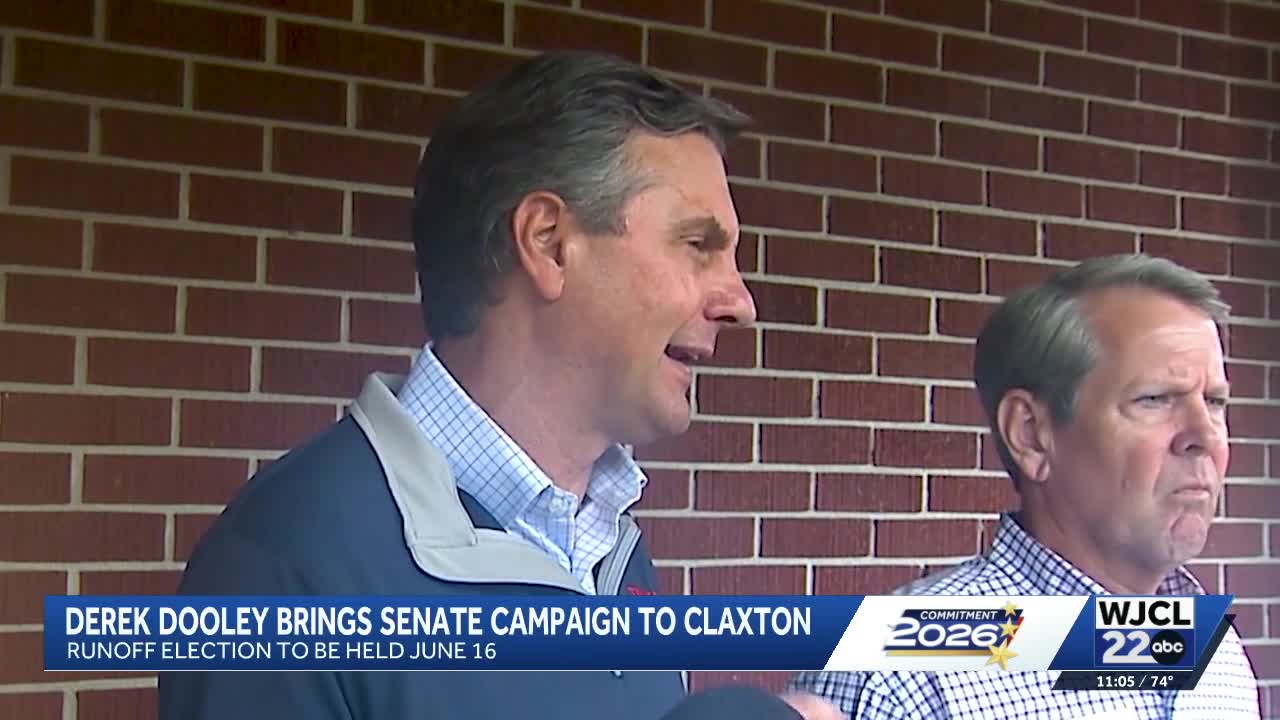 US Senate candidate Derek Dooley brings his campaign to Claxton