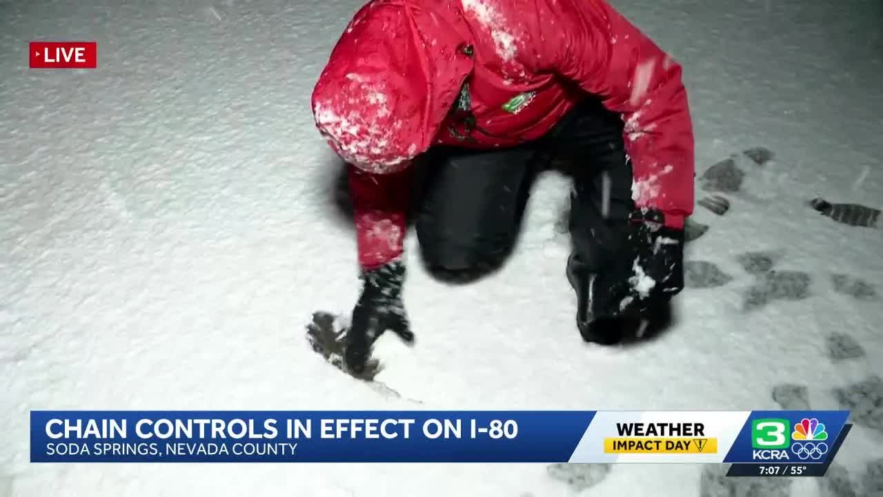Sierra roadways see snow accumulation amidst winter weather advisory