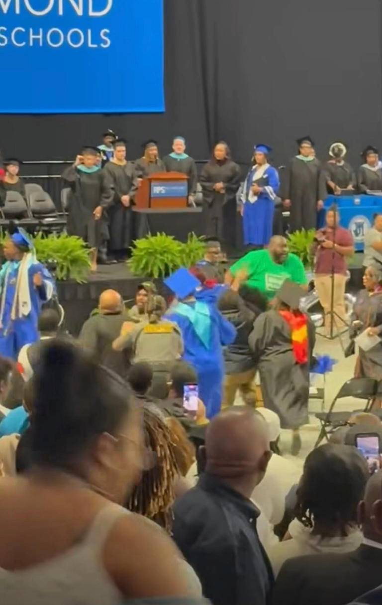 Brawl erupts at Virginia high school graduation as spectator attacks ...